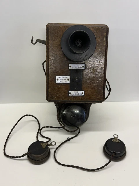 RAILWAYANA SIGNALLING SIGNAL Box Oak Railway Signal Box Telephone by ...