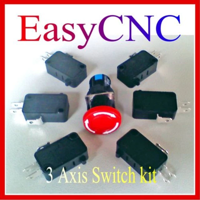 CNC 3AXIS MICRO Home Limit Switch Panic stop button Kit for Mill Router ...