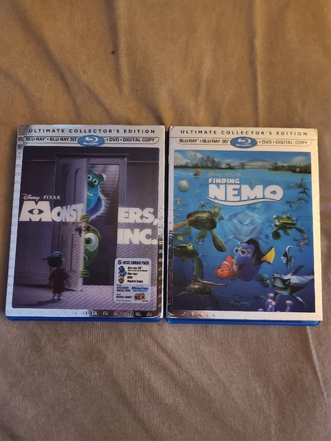 FINDING NEMO/MONSTERS INC 3D Blu-ray DVD 5-Disc Set Edition w/Lentic ...
