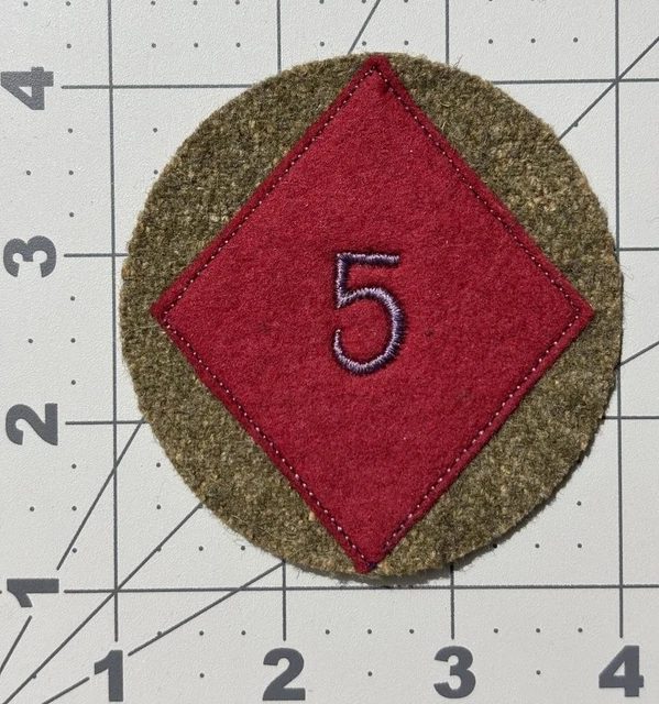 WW 1 TO 30's US Army 5th Division Wool Patch Inv# K1496 £59.99 ...