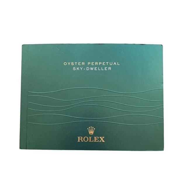 ORIGINAL ROLEX GREEN Booklet Sky-Dweller Manual German 9.2014 $74.32 ...