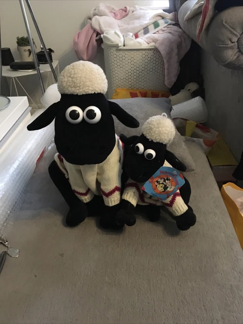 SHAUN THE SHEEP Vintage 1989 Soft Toy Plush In Jumper Sweater By Born ... SHAUN THE SHEEP Vintage 1989 Soft Toy Plush In Jumper Sweater By Born ...