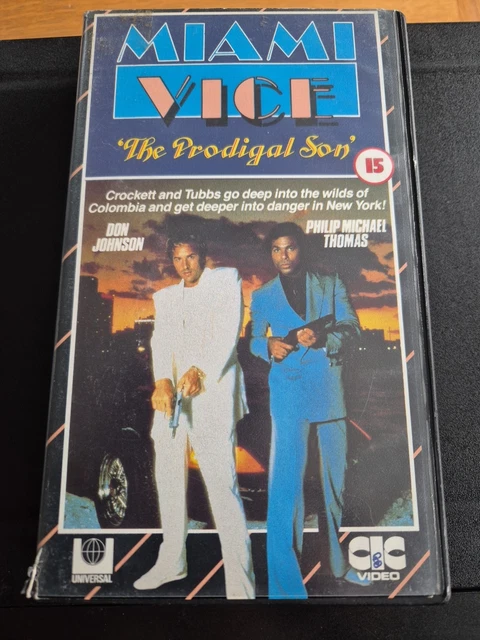 MIAMI VICE THE Prodigal Son (VHS/SH, 1988) CIC stripey Cover Rare ...