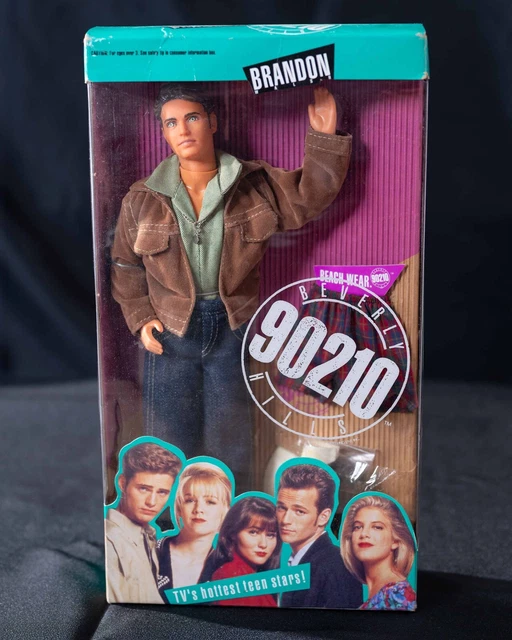 BEVERLY HILLS 90210 Brandon Walsh Doll - Mattel - two sets of peach pit ...