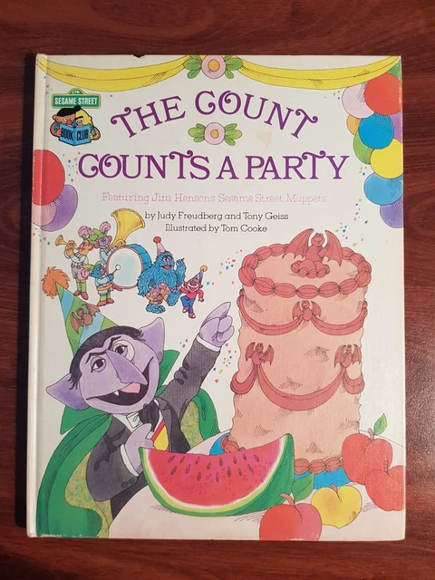 SESAME STREET BOOK Club - The Count Counts A Party 1980 HC Judy ...