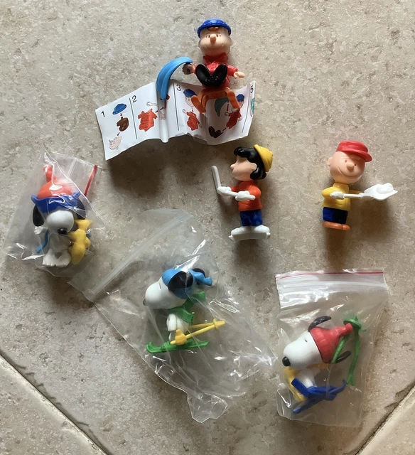 LOTTO 7 KINDER SORPRESA SNOOPY E PEANUTS Sorpresine CON 1 CARTINA EUR 4 ...