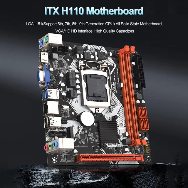 H110 LGA1151 PC Motherboard SATA 3.0 Mini Mainboard Support 1151 6/7/8 ...