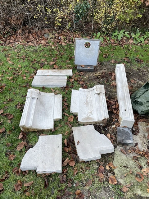 STONE FIREPLACE SURROUND and Hearth Dismantled Collection Only £42.30 ...