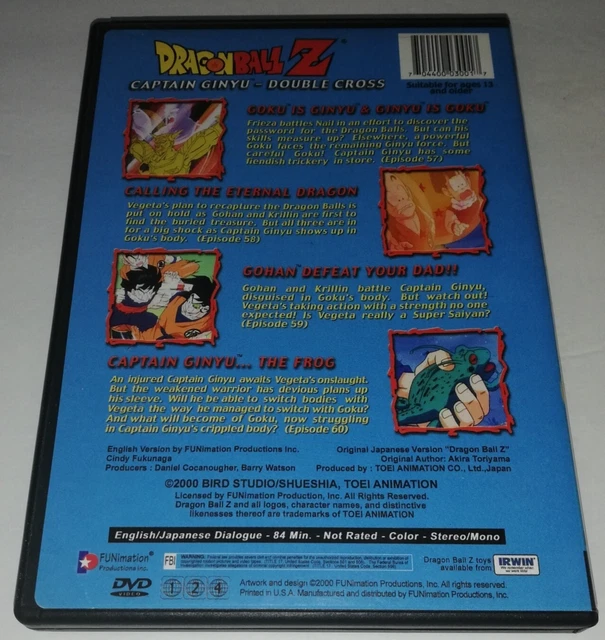 DRAGON BALL Z Captain Ginyu: Double Cross ( DVD, uncut, funimation, 2000 ) $18.89 - PicClick CA