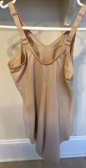 CUPID BODYSUIT WN SZ 40D Sheer Cups Under Cup Support Beige Fastens ...