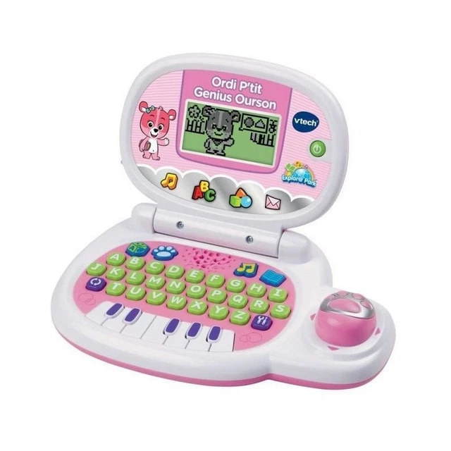 VTECH - ORDI P'tit Genius Ourson Rose - Ordinateur Éducatif Enfant EUR ...