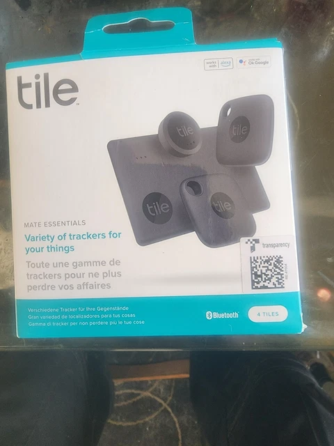 TILE MATE 2022 Essentials Universal Bluetooth Tracker - Black, 4-Pack £ ...