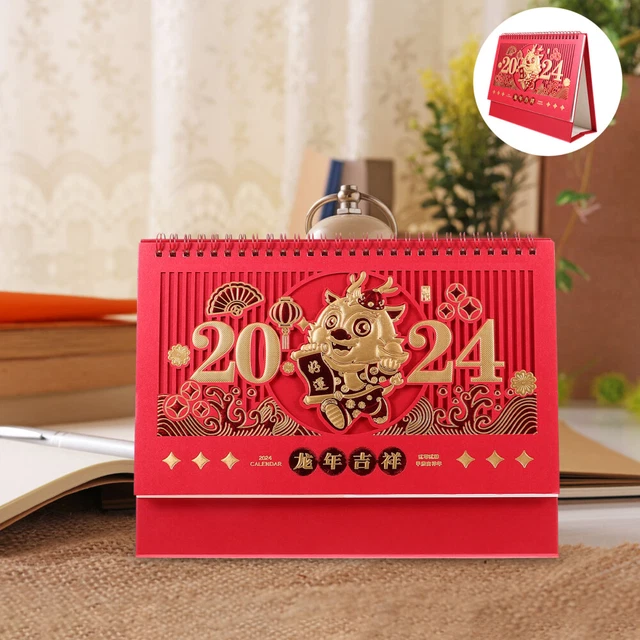 CHINESE NEW YEAR Calendar 2024 Desk Flip Schedule Planner Desktop £14. ...