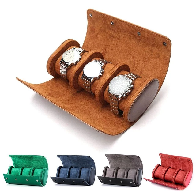 DUSTPROOF TRAVEL WATCH Bag Watch Roll Display Case 1/2/3 Slot Watch ...