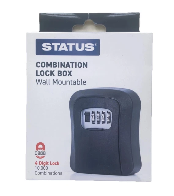 STATUS COMBINATION LOCK Box Key Safe 4-Digit Wall-Mounted - sealed pack ...