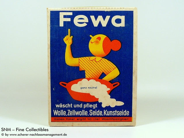 REKLAME FEWA CHEMNITZ HENKEL Waschmittel Waschpulver50g OVP ~ 1938-1945 ...