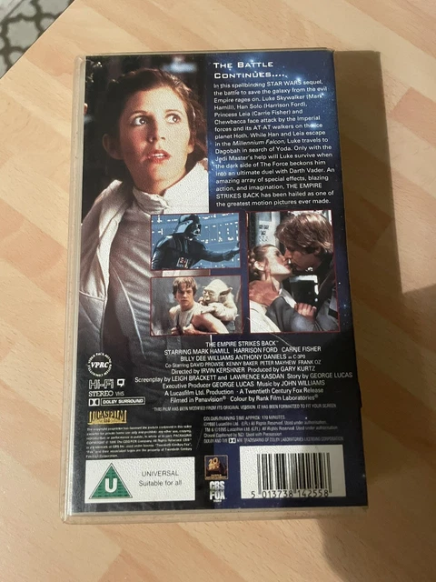 STAR WARS: THE Empire Strikes Back VHS CBS Fox Video cassette tape £3. ...