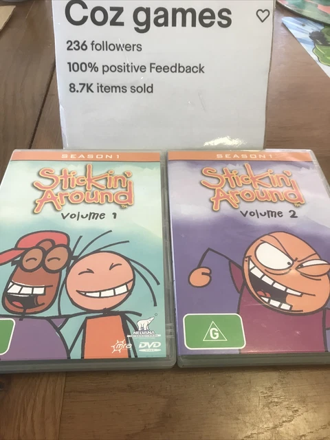 STICKIN’ AROUND SEASON 1 Volume 1 & 2 DVD Rare Australian Release Kids ...