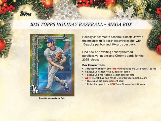 BRADY SINGER CIN 2025 Topps HOLIDAY 3 Case (60 MEGABOX) Player Break#3 ...