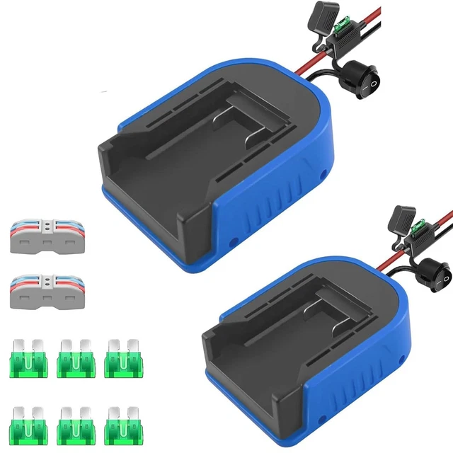 FOR KOBALT 24V Max Battery Adapter Kit 2 Pack w Fuse Switch Heat ...