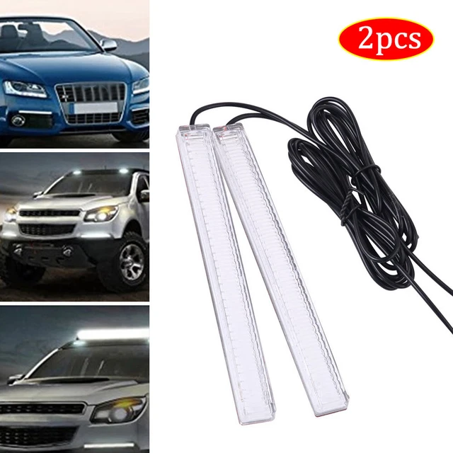 LED STRIP DRL Daytime Running Lights 12V Fog Cob Car Lamp Day Driving ...
