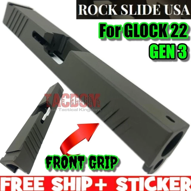 ROCK SLIDE USA RS1 FRONT GRIP Slide for GL0CK 22 Gen 3 G22 OD GREEN 40 ...