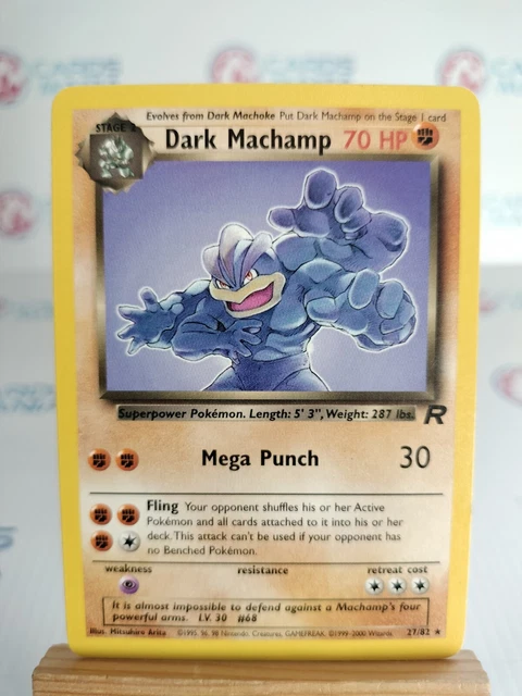 POKÉMON CARDS | Dark Machamp | Rare Non Holo | WOTC | Team Rocket | 27/ ...