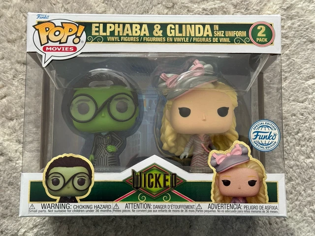 FUNKO POP WICKED Elphaba & Glinda In Shiz Uniform 2-Pack £78.72 ...