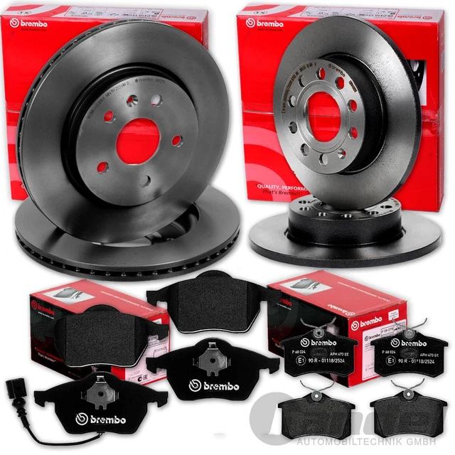 BREMBO BREMSSCHEIBEN + BELÄGE VORNE + HINTEN für VW GOLF 4 BEETLE AUDI A3 LEON EUR 185,95 ...