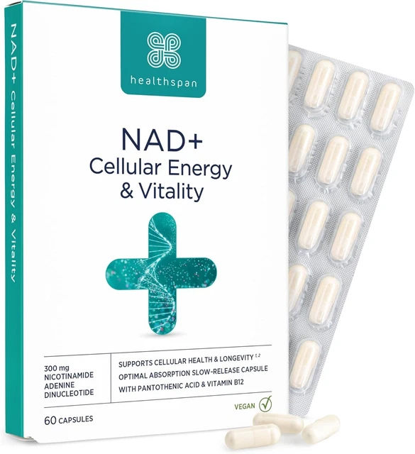 HEALTHSPAN NAD+ CELLULAR Energy & Vitality (60 Capsules) | for Cellular ...