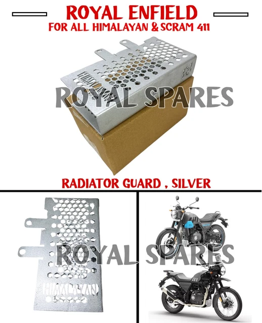 ROYAL ENFIELD &RADIATOR GUARD, SILVER" For All Himalayan & Scram 411 ...
