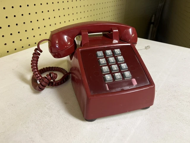 VINTAGE AT&T BELL System 2500DM Western Electric Red Push Button Desk ...