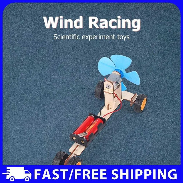 DIY STEM KIT Toy Electric Windmill Car Model Parent-child Interaction ...