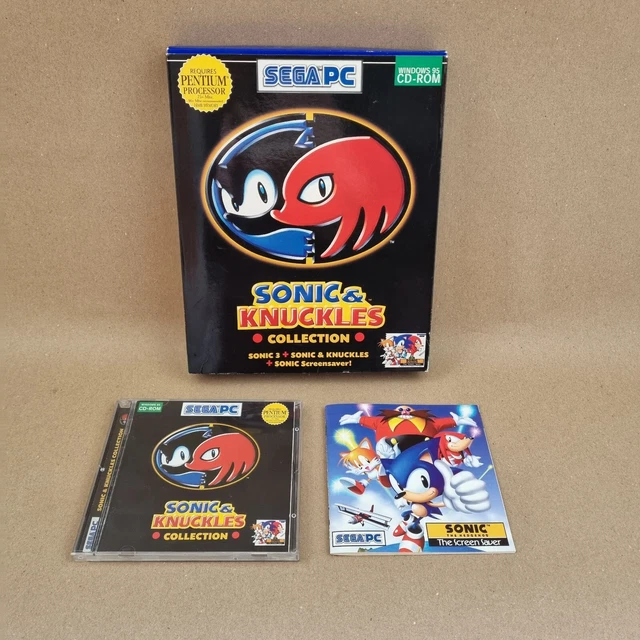RARO VINTAGE 1996 Sega PC CD Rom Computer Game Sonic Knuckles ...