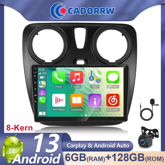 6GB+128GB ANDROID 13 Autoradio CarPlay GPS Navi RDS WIFI Für Dacia ...