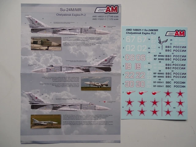 ADVANCED MODELLING DECALS 1/48 Sukhoi Su-24M/MR Fencer EUR 11,00 ...