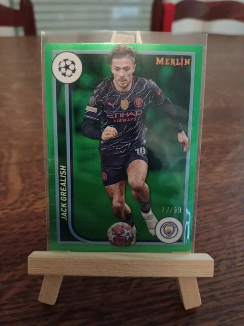 JACK GREALISH 2023-24 Topps Merlin UEFA #75 Green Refractor #/99 EUR 8 ...