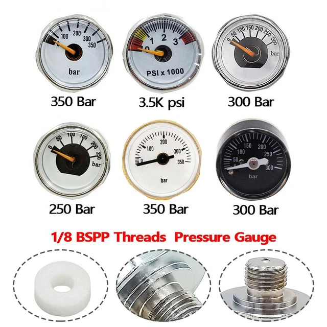 COMPACT PCP AIR Mini Micro Manometer Manometer 1/8BSP Accurate Reading ...