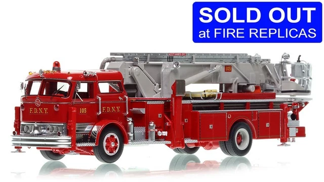 FIRE REPLICAS 1/50 FDNY 1969 Mack C Eaton 75' Tower Ladder 105 FR155B ...
