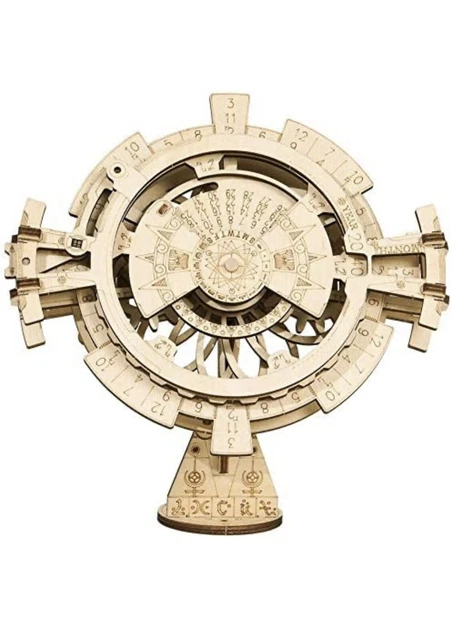 ROKR PERPETUAL CALENDAR Clock Model kits For Adult to Build, 3D Wooden ...