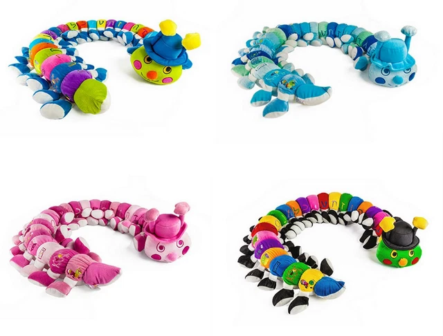 HEBREW ALPHABET CATERPILLAR Plush Toy Easy Way To Learn All Letters 57 HEBREW ALPHABET CATERPILLAR Plush Toy Easy Way To Learn All Letters 57