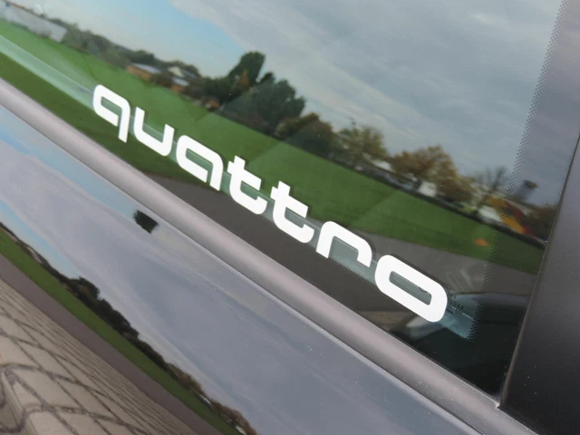 ORIGINAL AUDI QUATTRO Schriftzug Aufkleber Emblem SET 2 Stück NEU ...