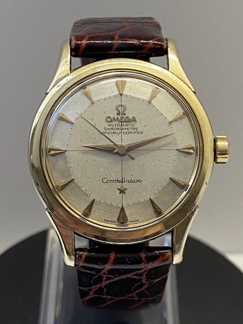 MEN'S VINTAGE GOLD capped Automatic Wind Omega Constellation pie pan ...