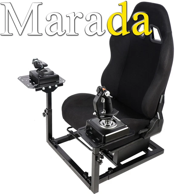 MARADA RACING FLIGHT Simulator Cockpit with Black Seat fit Thrustmastr ...