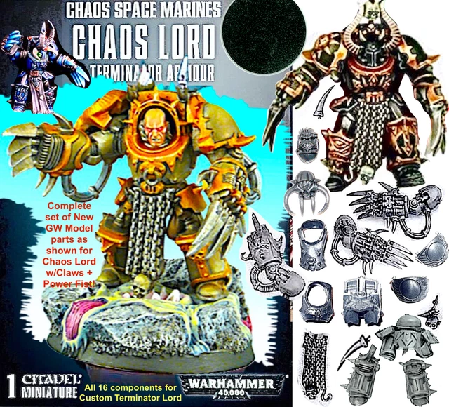 Games Workshop Warhammer 40k Chaos Space Marines Terminator Lord Head