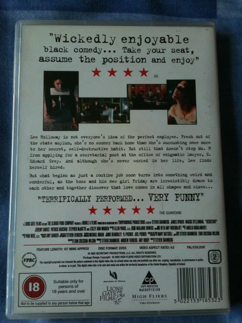 SECRETARY (DVD, 2003) Maggie Gyllenhaal James Spader £2.99 - PicClick UK