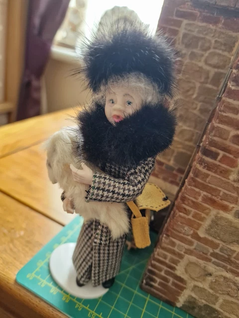 1:12 SCALE ONE of a Kind, Mrs Pumphrey and Tricki Woo Artist Doll £99. ...