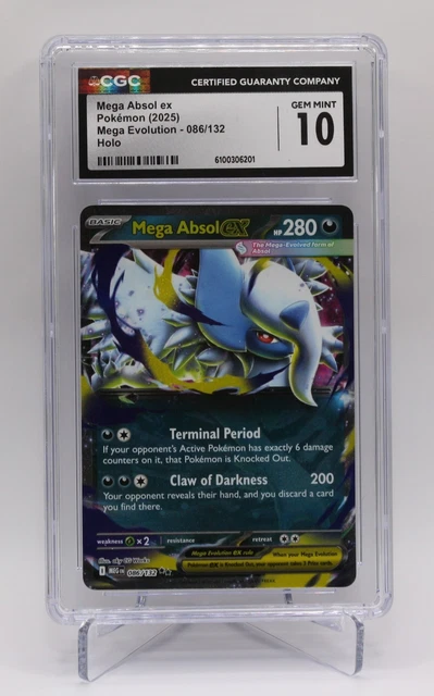 MEGA ABSOL EX Pokemon 2025 Mega Evolution 086/132 Holo CGC Graded 10 £ ...