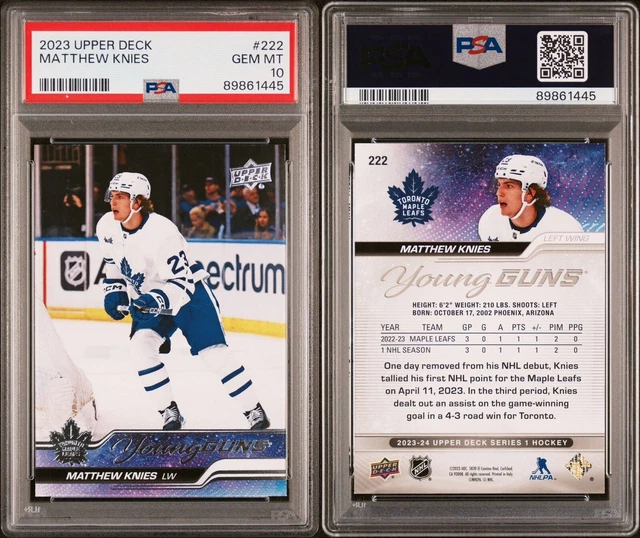 MATTHEW KNIES 2023-24 ponte superiore giovani pistole SP Rookie RC #222 ...