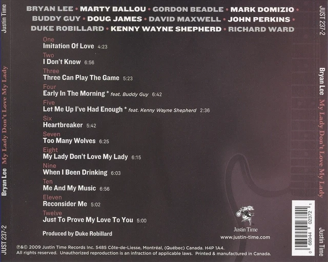 BRYAN LEE MY Lady Don't Love My Lady New Cd EUR 25,67 - PicClick FR